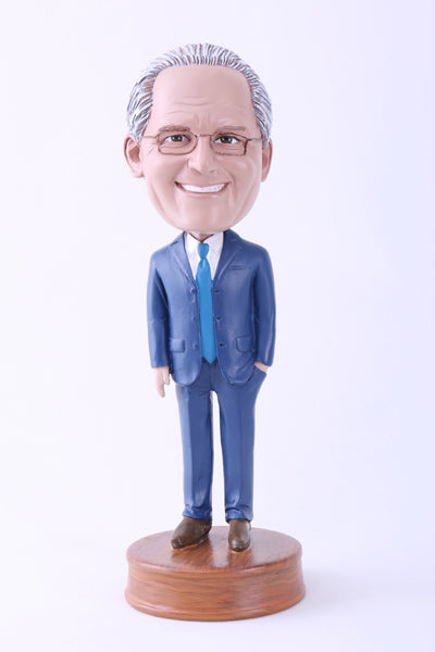 Guy in Slick Blue Suit 2 Bobblehead – Bobble For A Cause
